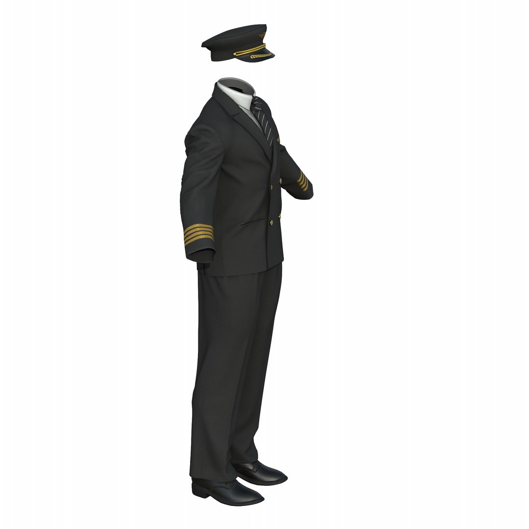 3D Airline Pilot Uniform Model - TurboSquid 2156405