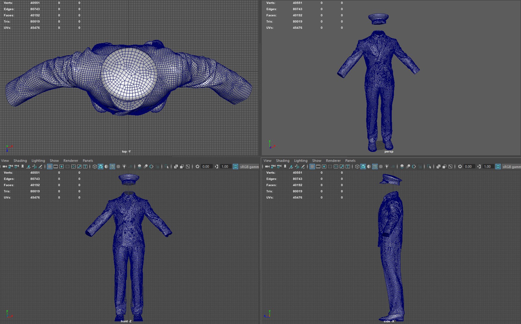 3D Airline Pilot Uniform Model - TurboSquid 2156405