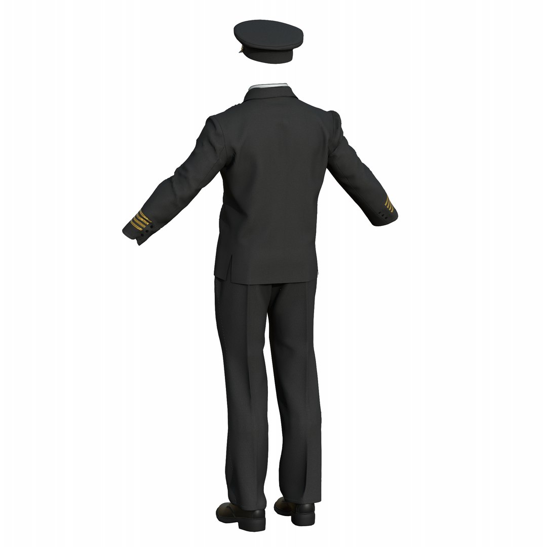 3D Airline Pilot Uniform Model - TurboSquid 2156405