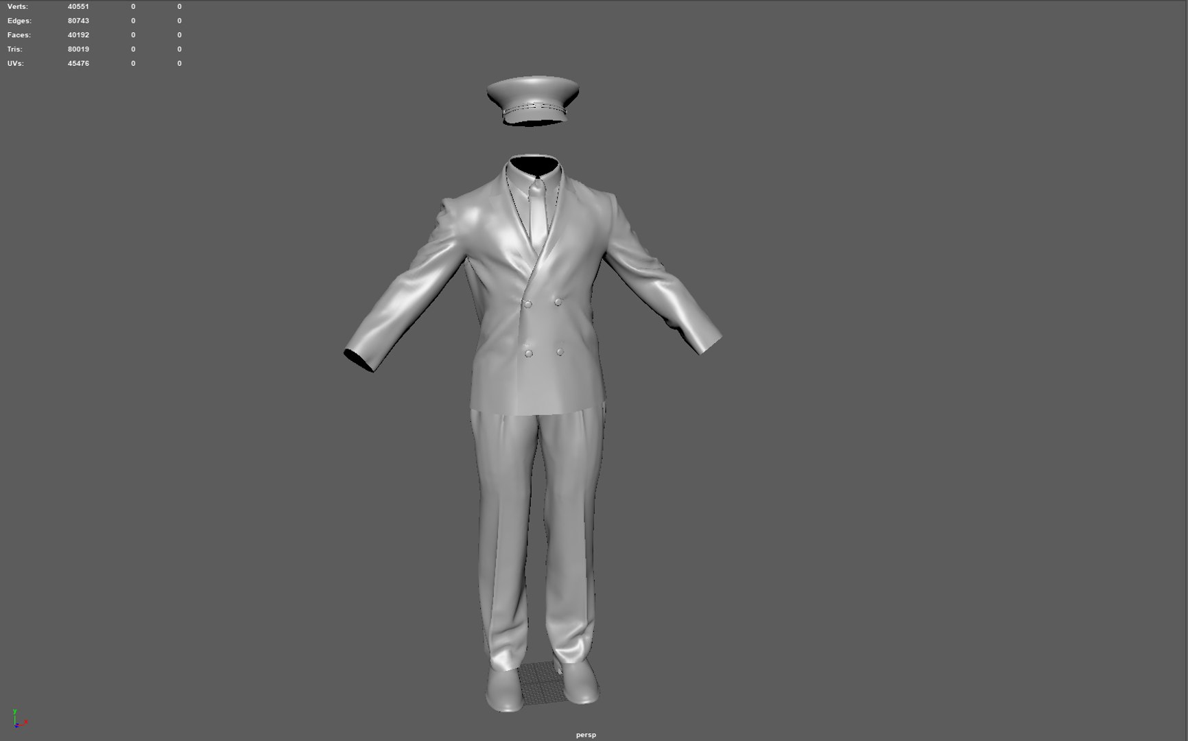 3D Airline Pilot Uniform Model - TurboSquid 2156405