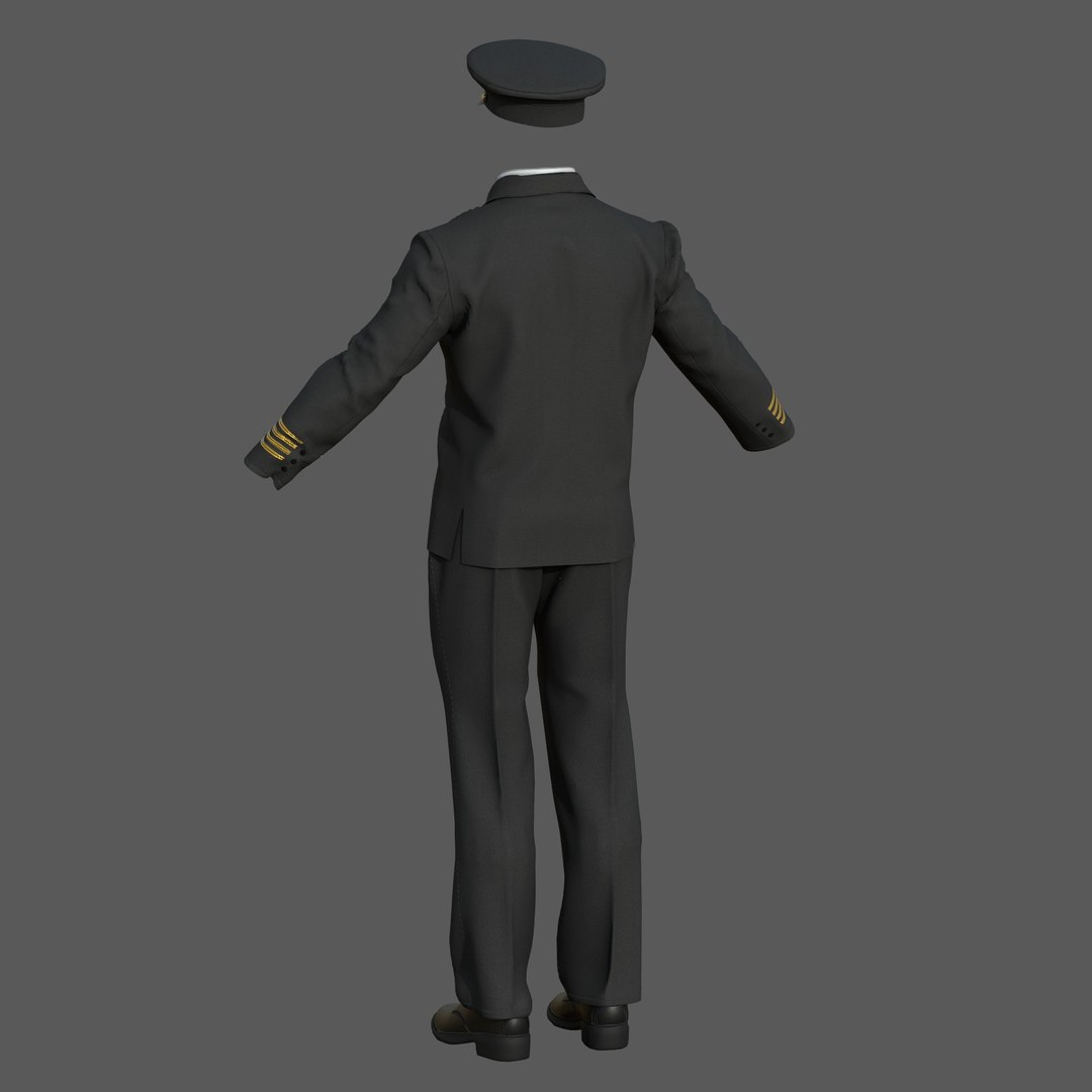 3D Airline Pilot Uniform Model - TurboSquid 2156405