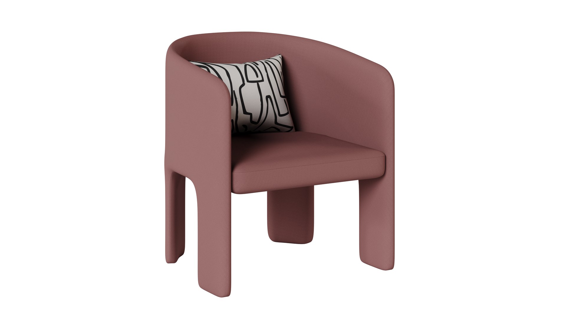 Cali chair collection with five different variations 3D model ...