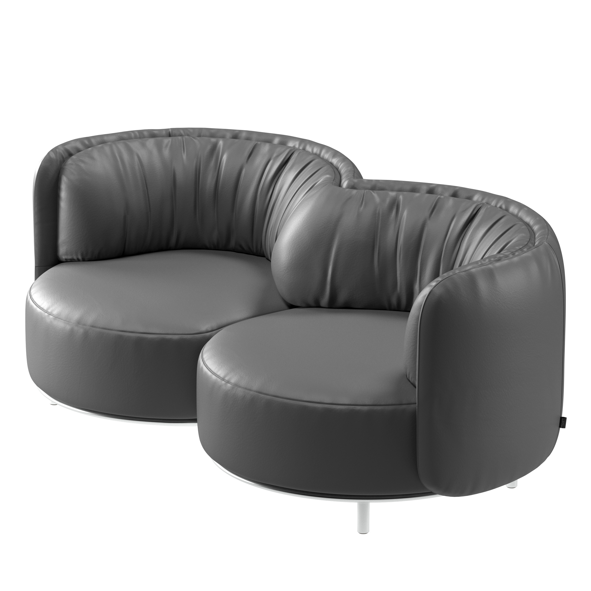 3D model Natuzzi Wave 2 seater sofa by Nika Zupanc - TurboSquid 1753974