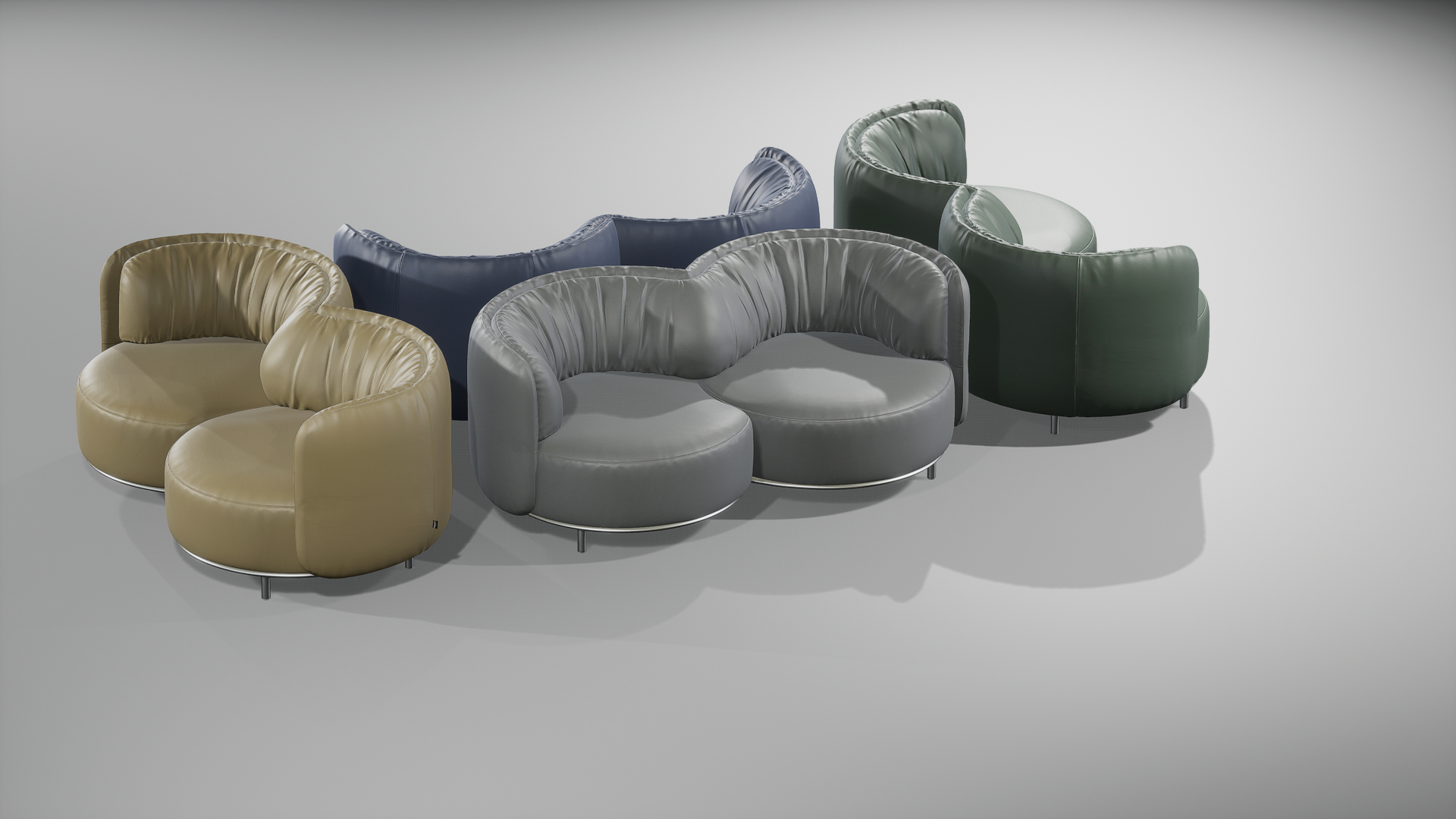 3D Model Natuzzi Wave 2 Seater Sofa By Nika Zupanc - TurboSquid 1753974