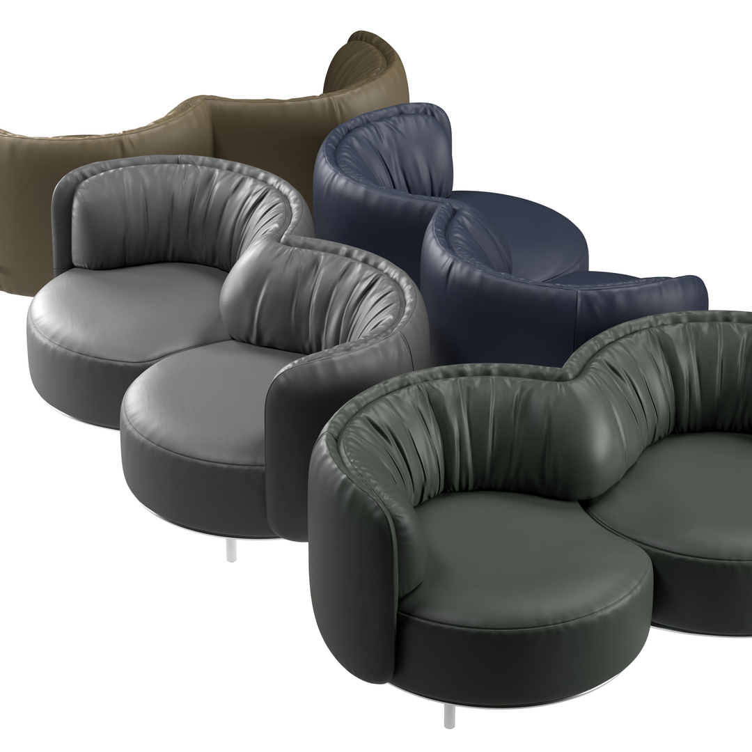Natuzzi Wave 2-Sitzer Sofa von Nika Zupanc 3D-Modell - TurboSquid 1753974