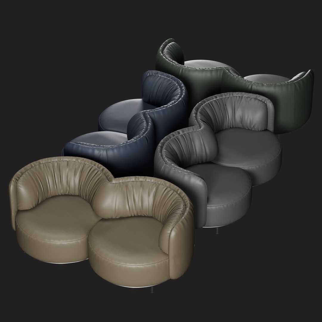 3D Model Natuzzi Wave 2 Seater Sofa By Nika Zupanc - TurboSquid 1753974