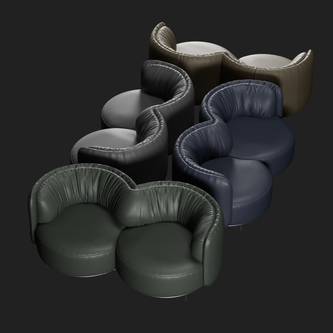 3D Model Natuzzi Wave 2 Seater Sofa By Nika Zupanc - TurboSquid 1753974