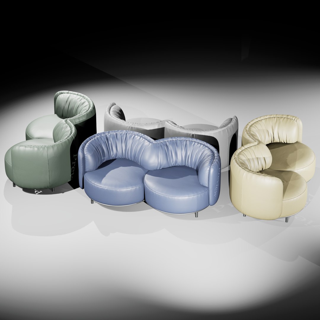 3D Model Natuzzi Wave 2 Seater Sofa By Nika Zupanc - TurboSquid 1753974