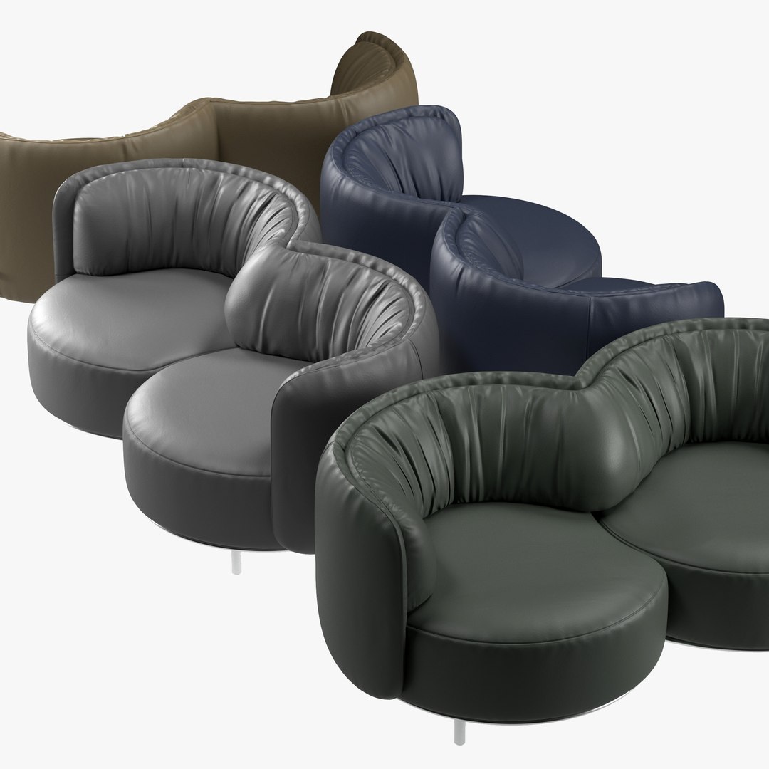 3D Model Natuzzi Wave 2 Seater Sofa By Nika Zupanc - TurboSquid 1753974