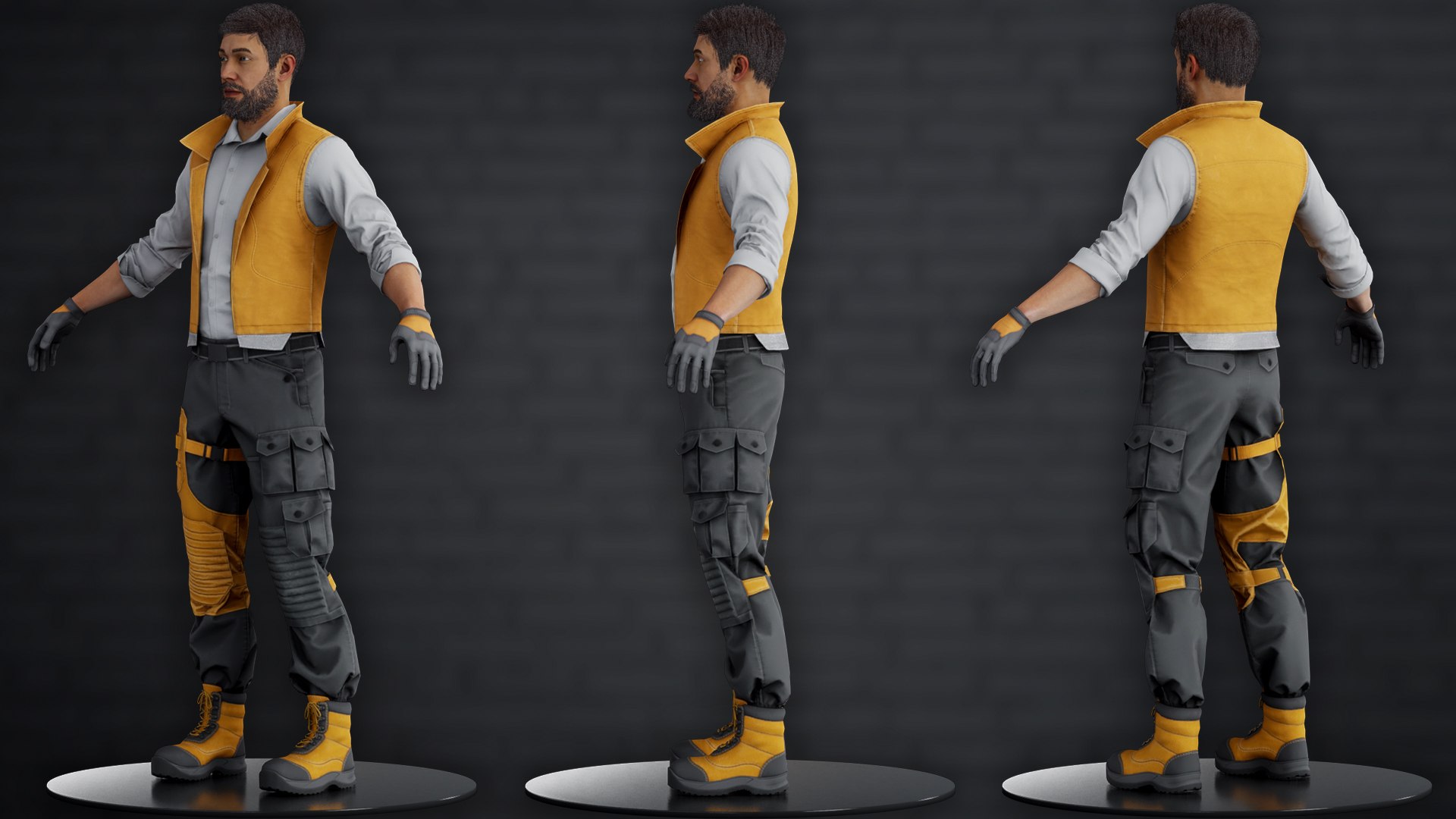 Workers Bundle 3D Model - TurboSquid 2358073