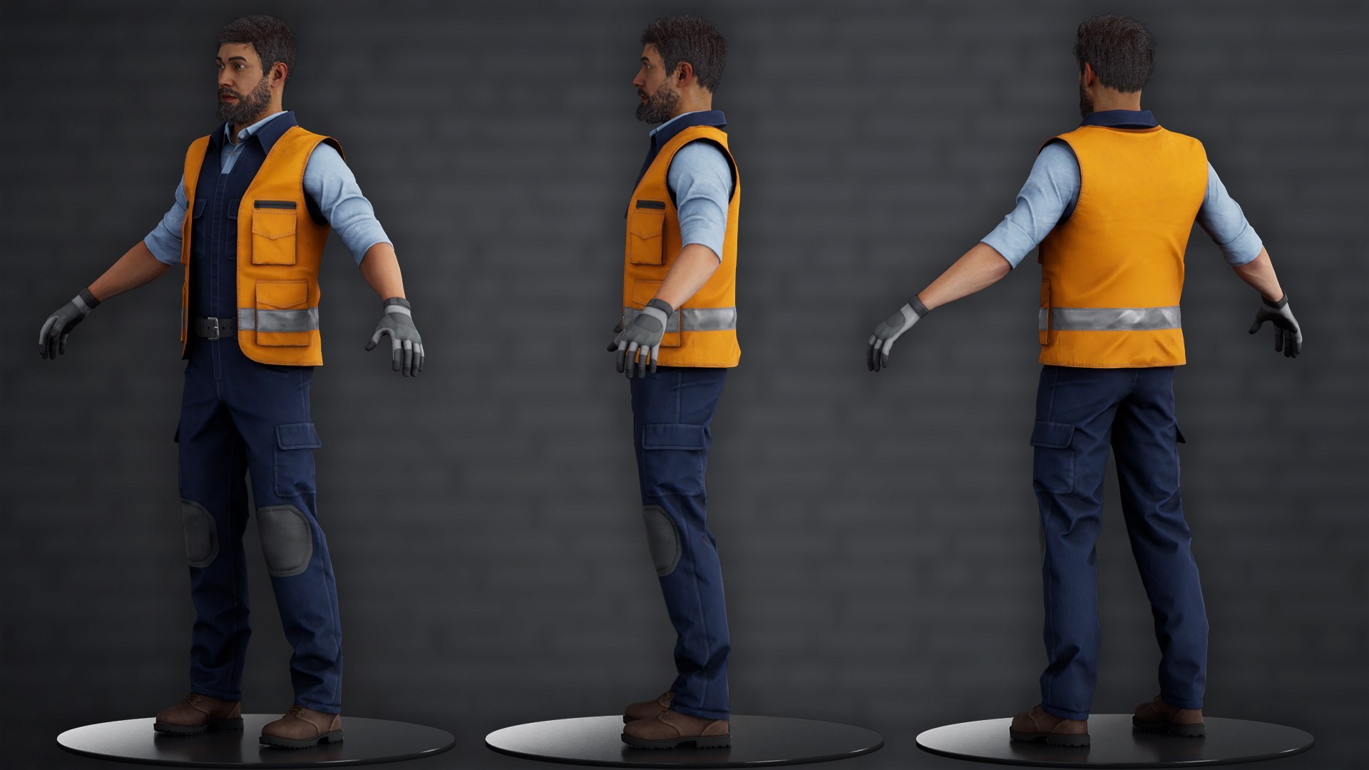 Workers Bundle 3D Model - TurboSquid 2358073
