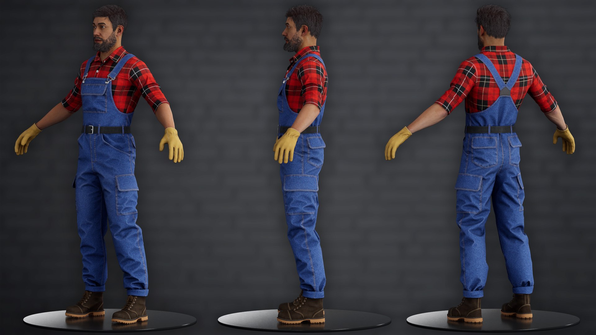 Workers Bundle 3D Model - TurboSquid 2358073