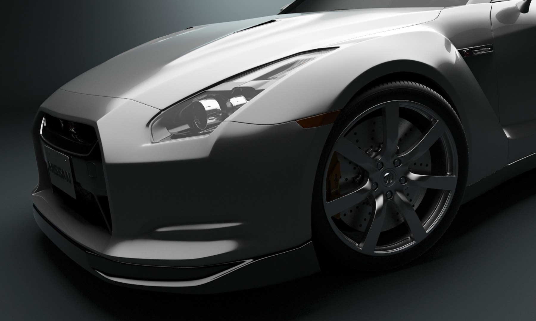 Realistic Nissan Gt-r 3d Model