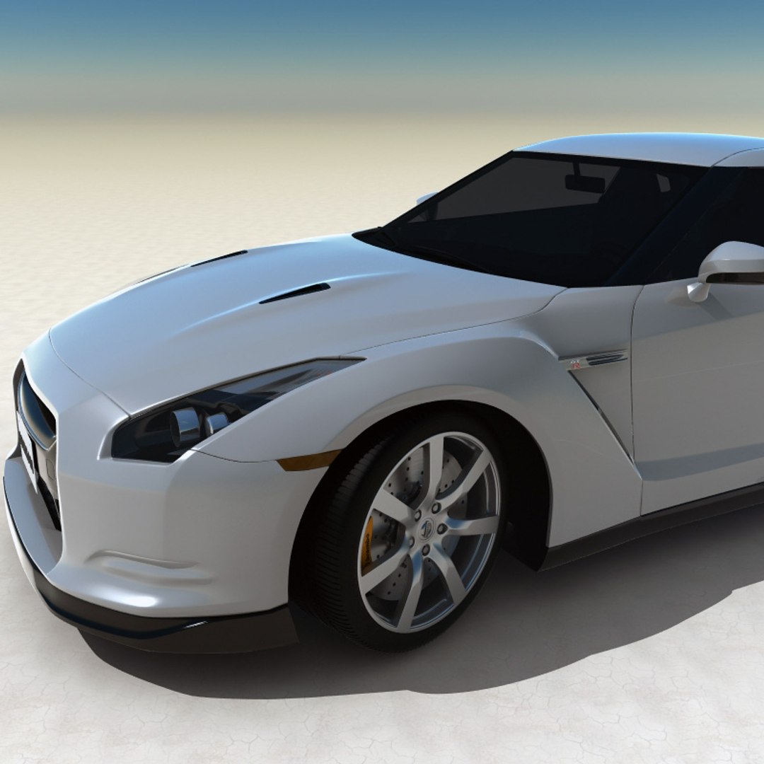 Realistic Nissan Gt-r 3d Model