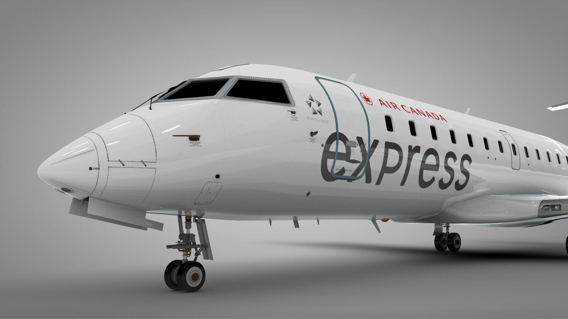 Air Canada Bombardier Crj Model - TurboSquid 1609198
