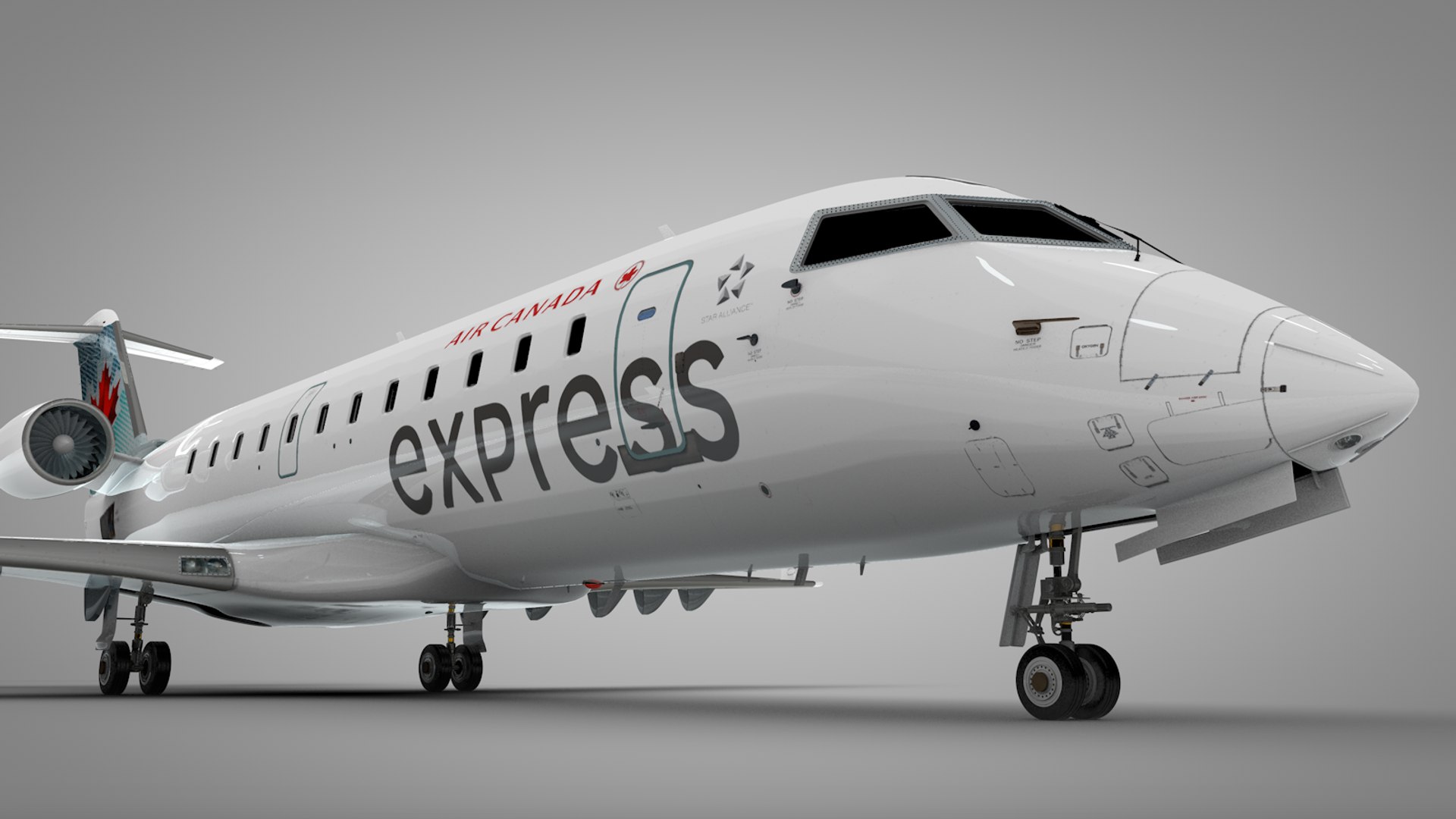 Air Canada Bombardier Crj Model - TurboSquid 1609198