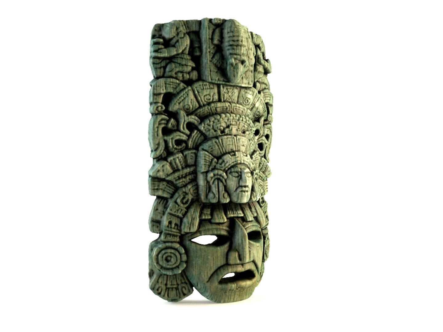 3d Decorative Mayan Native Mask Model