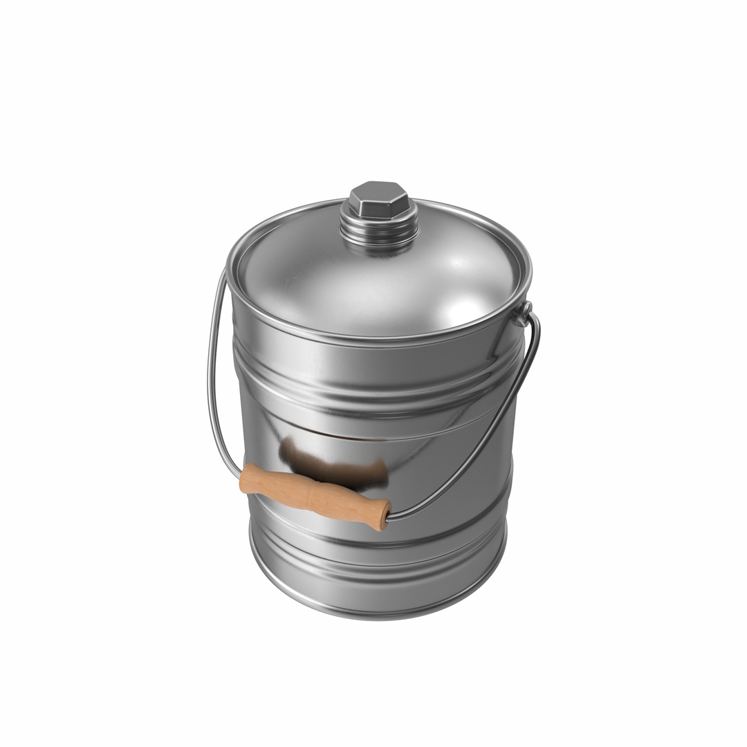 Old Can Silver 3D Model - TurboSquid 2167165
