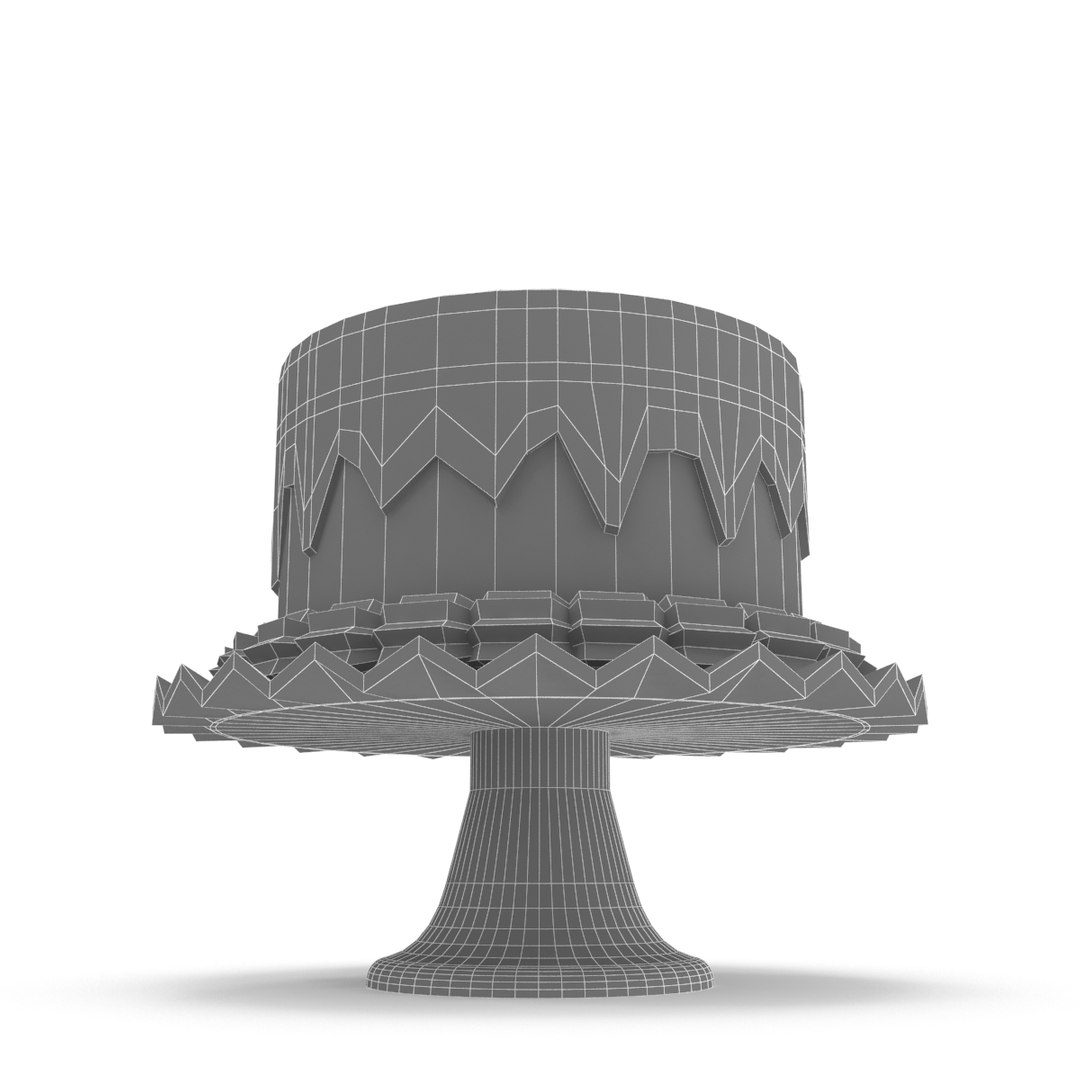 3D Cartoon Chocolate Cake Model - TurboSquid 1168991