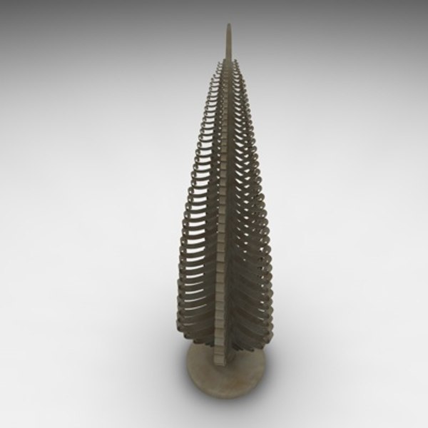 3ds carved wooden tree