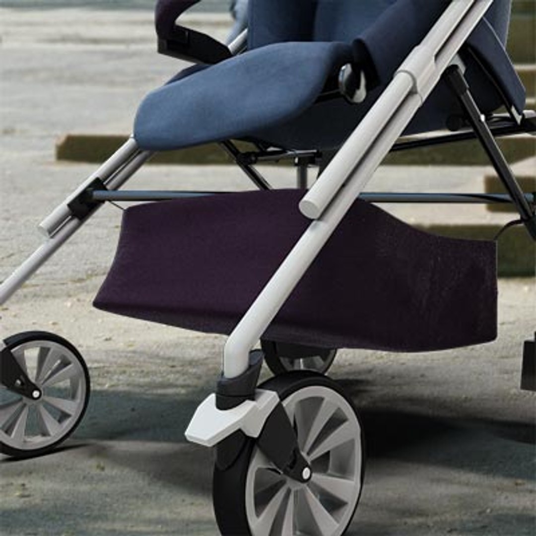 Baby Stroller Blue 3d 3ds