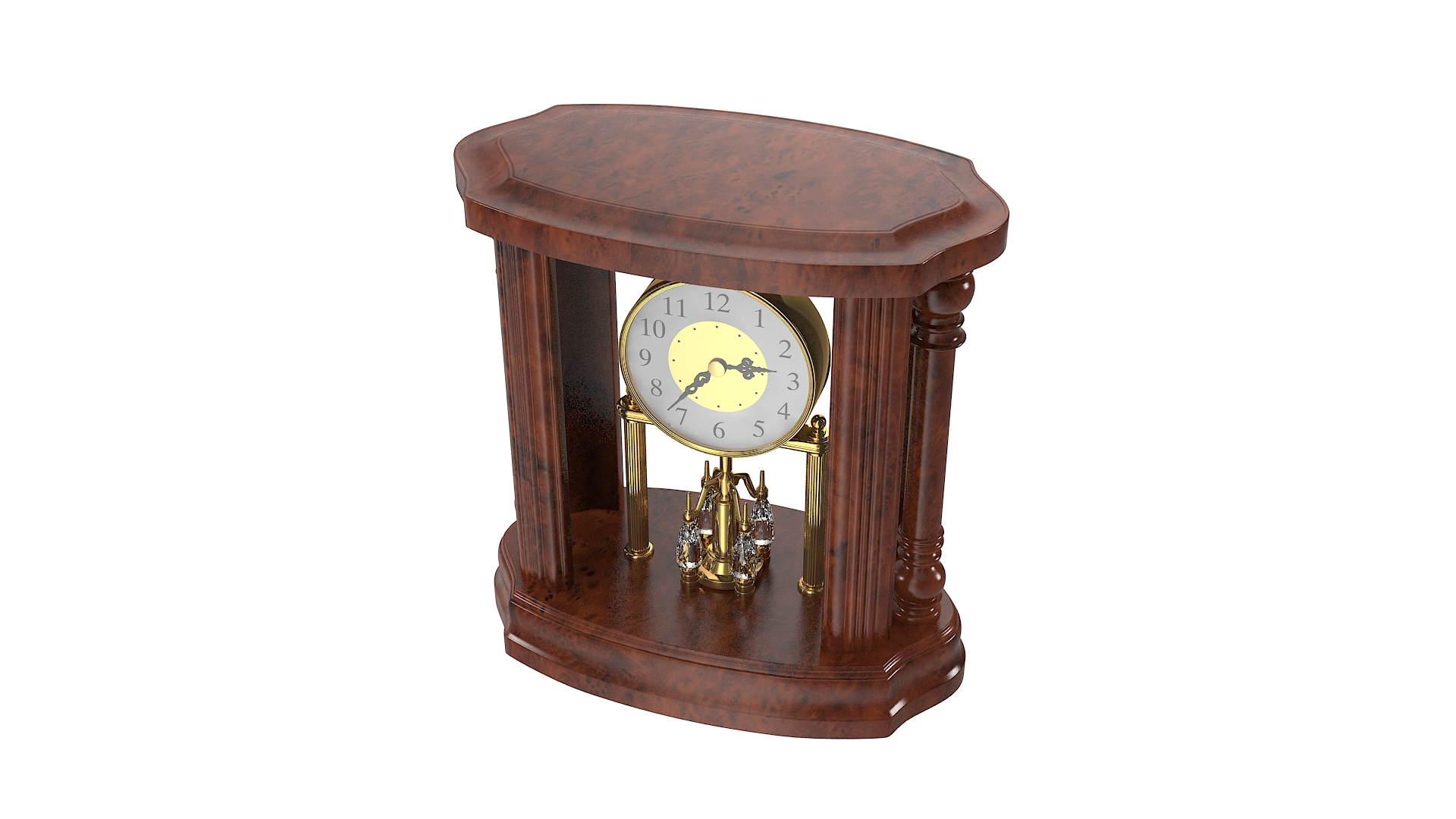 Classical table clock model - TurboSquid 1686498