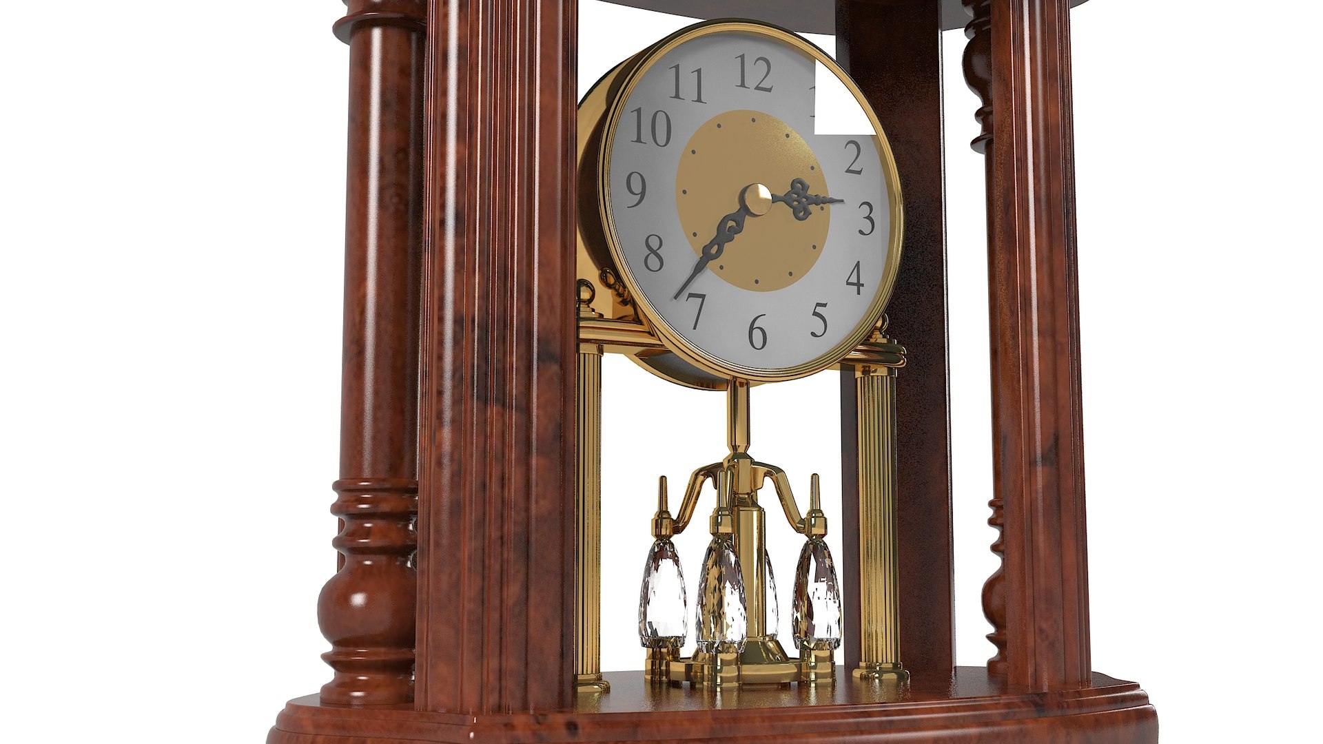 Classical table clock model - TurboSquid 1686498