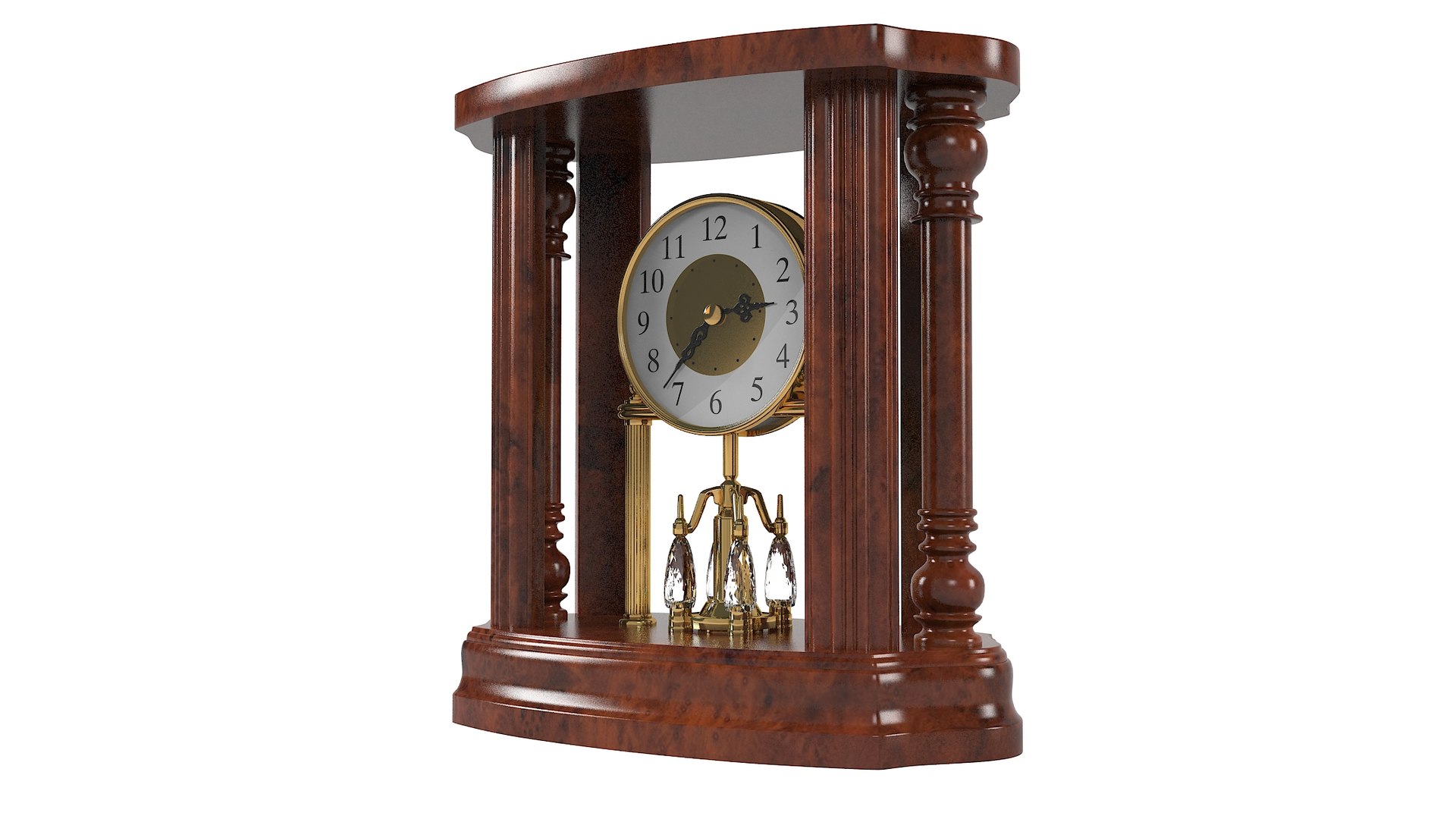 Classical table clock model - TurboSquid 1686498