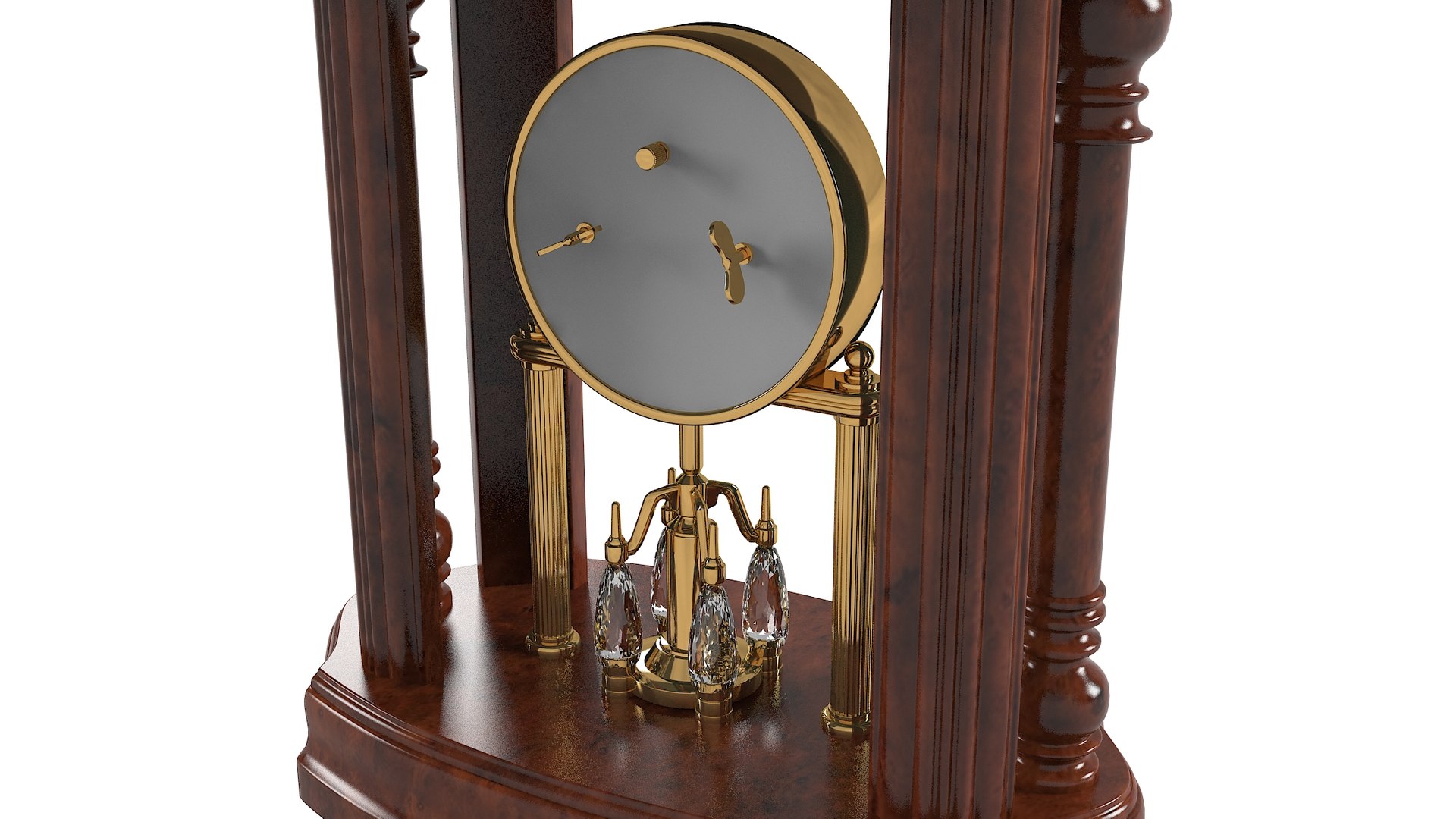 Classical table clock model - TurboSquid 1686498