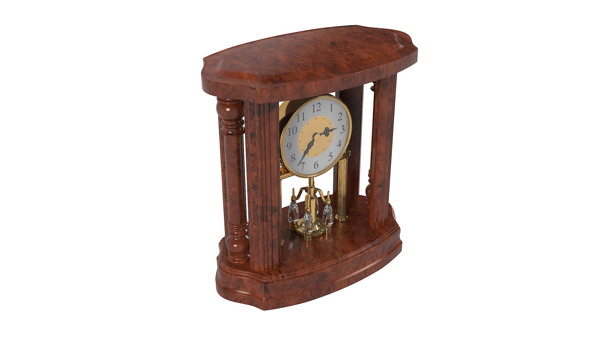 Classical table clock model - TurboSquid 1686498