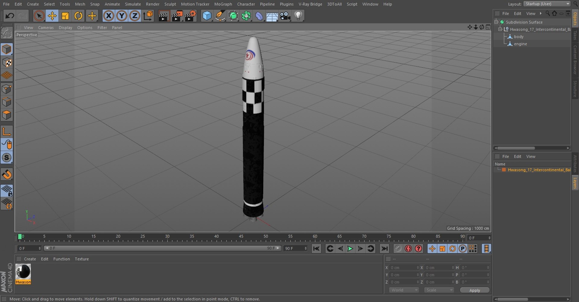 3D Hwasong-17 Intercontinental Ballistic Missile - TurboSquid 1942309