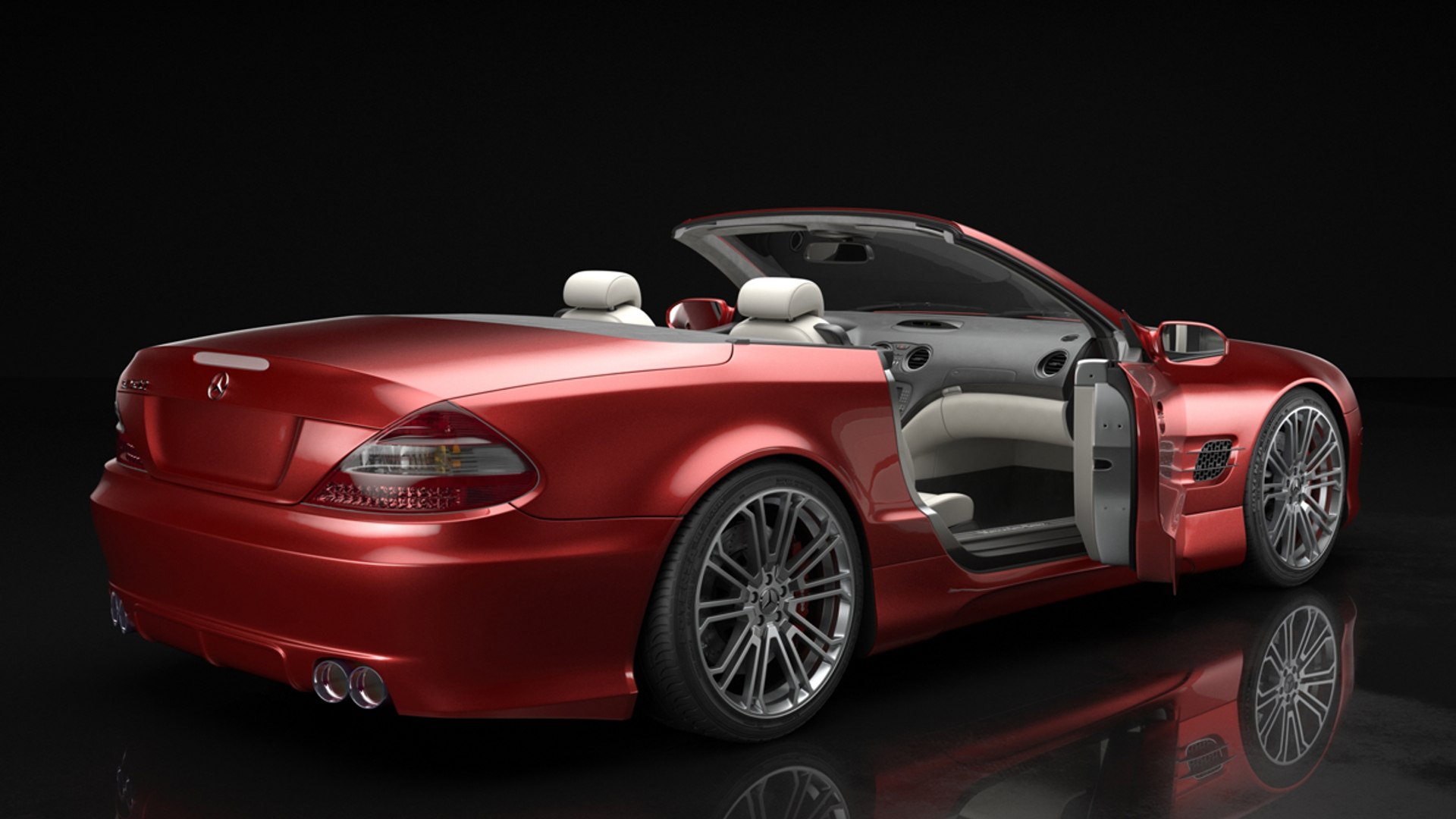 Mercedes Sl500 Interior Benz 3d Obj