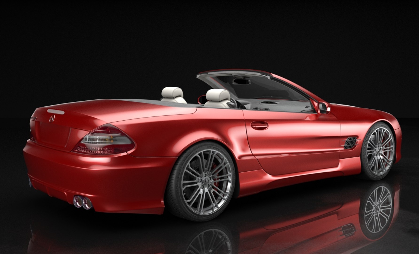 Mercedes Sl500 Interior Benz 3d Obj