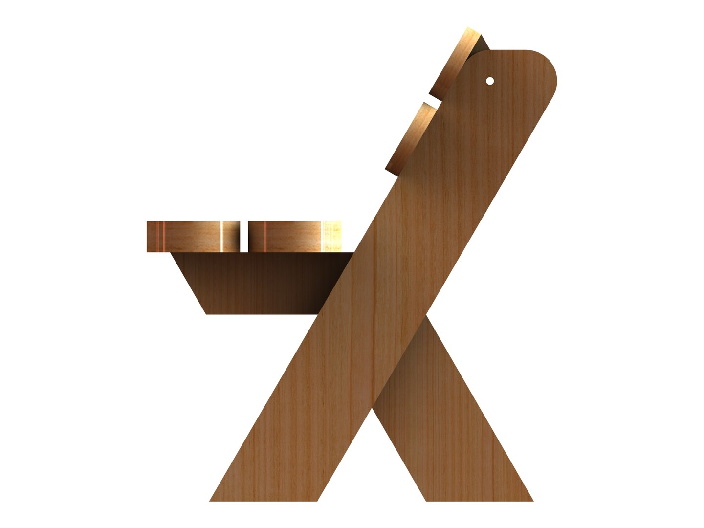 3D Outdoor Chair With Backrest Model - TurboSquid 2160321