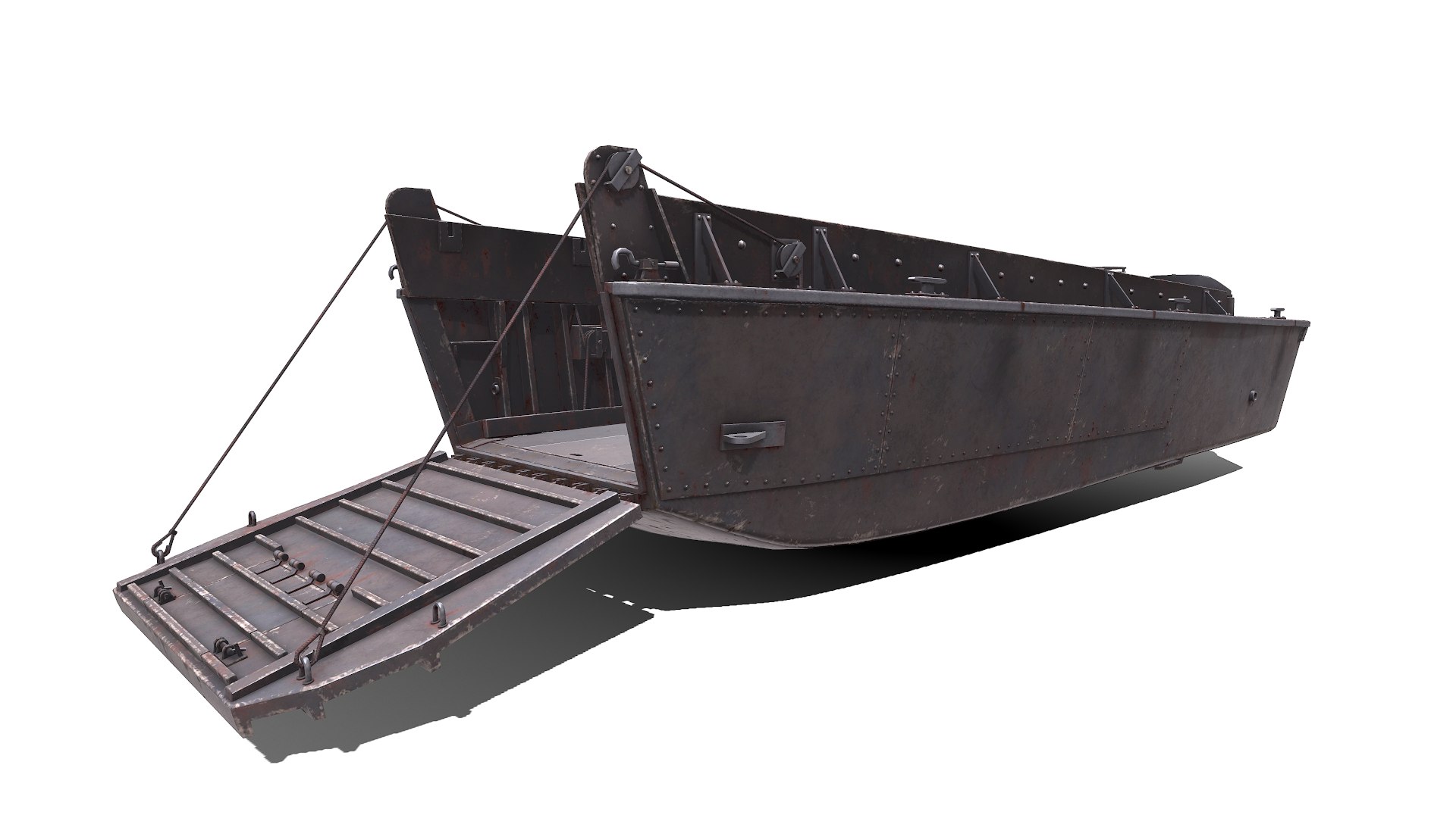 LCVP Higgins Boat Low-poly PBR model - TurboSquid 2024472