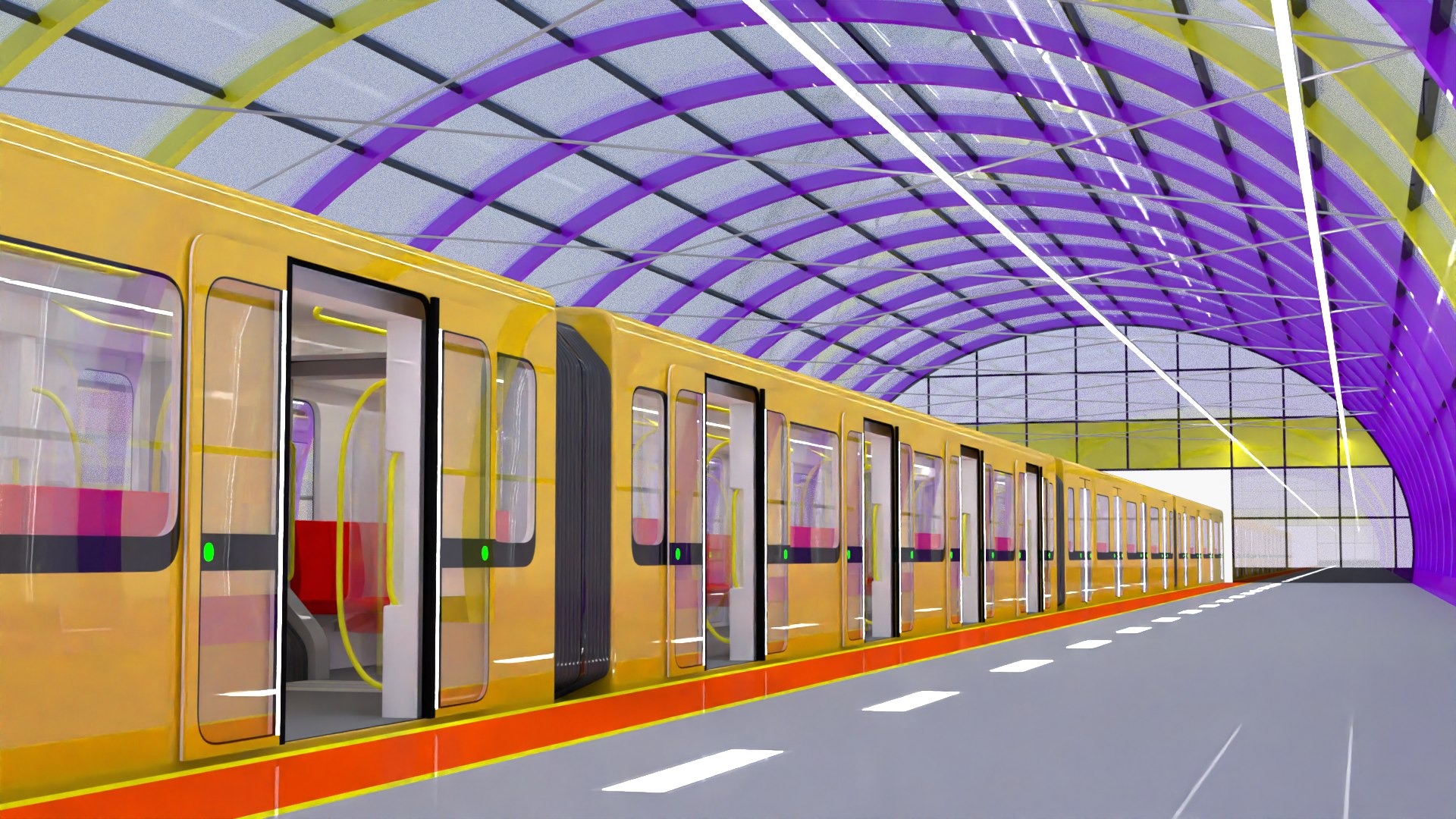 Metro Station Concept II 3D - TurboSquid 2161233