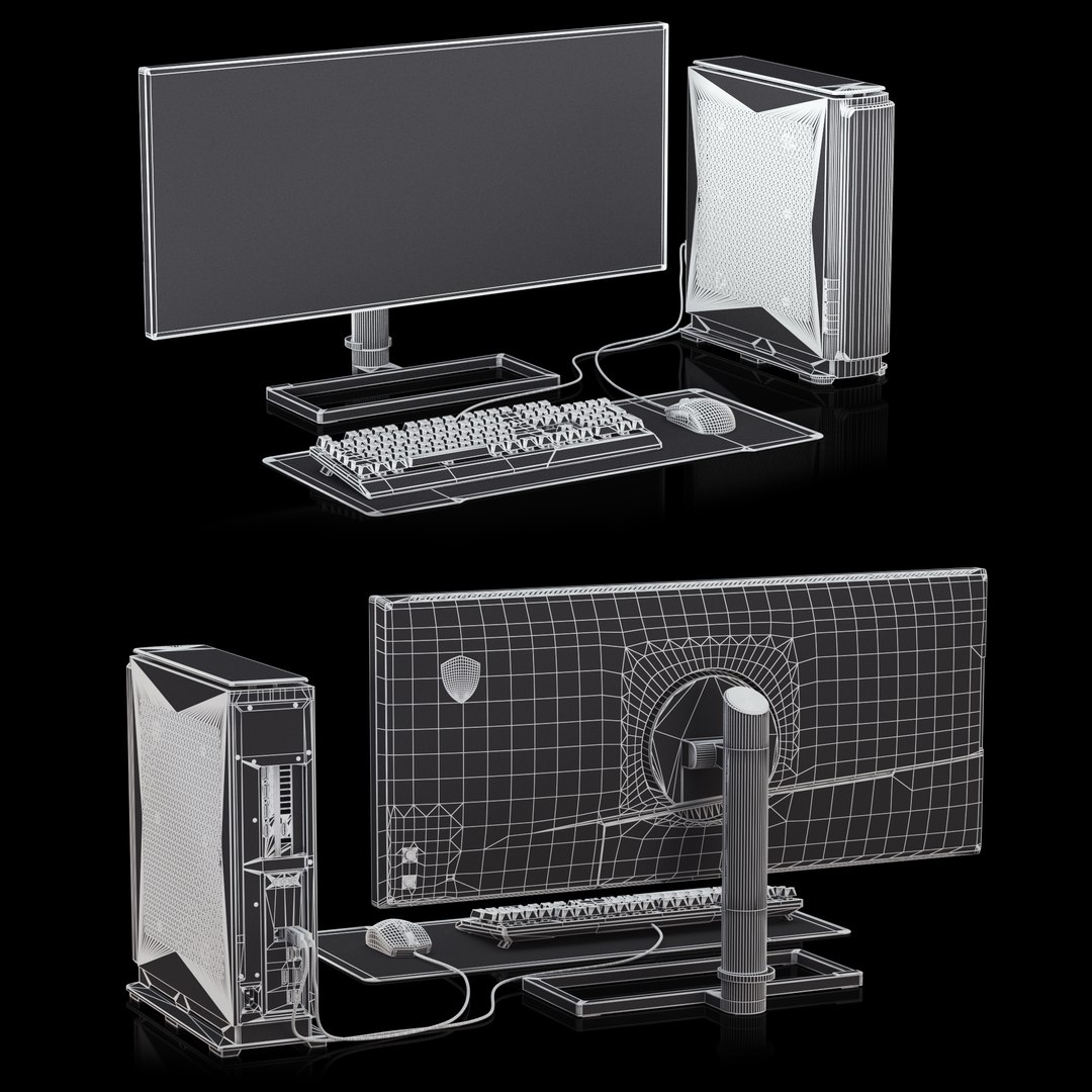 3D PC Workstation Set - TurboSquid 2087396