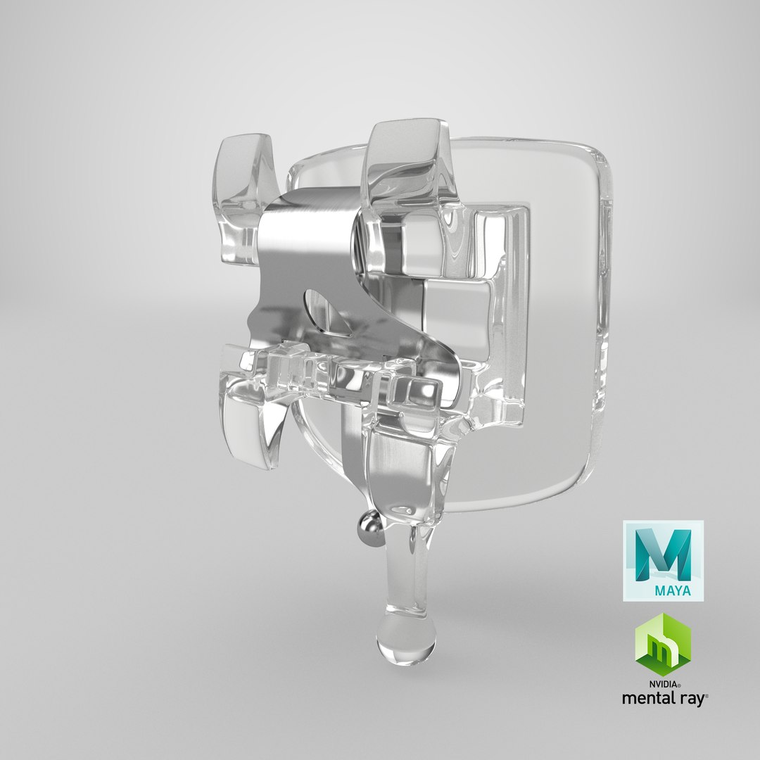 Ceramic Self Ligating Dental Braces Bracket V12 Model - TurboSquid 2086031