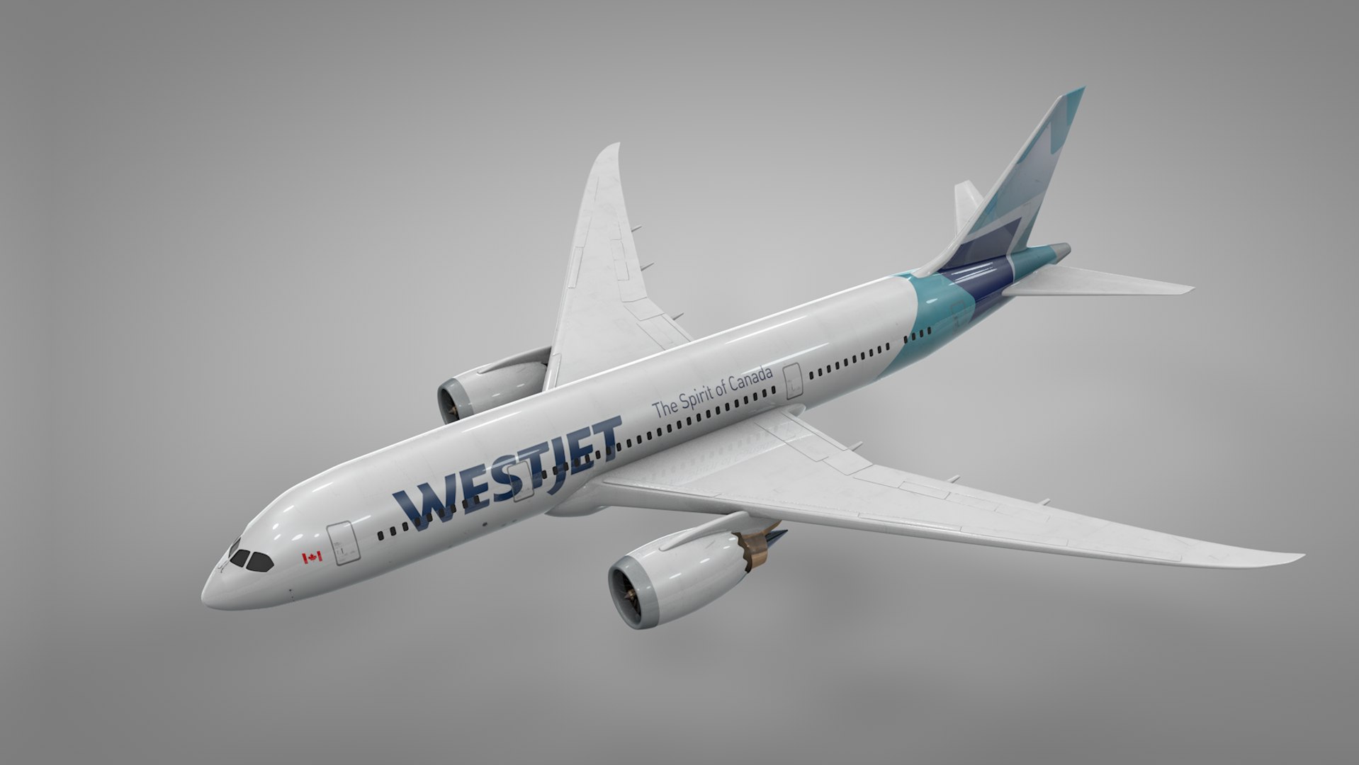 3D Boeing 787 Dreamliner Westjet Model - TurboSquid 1419729