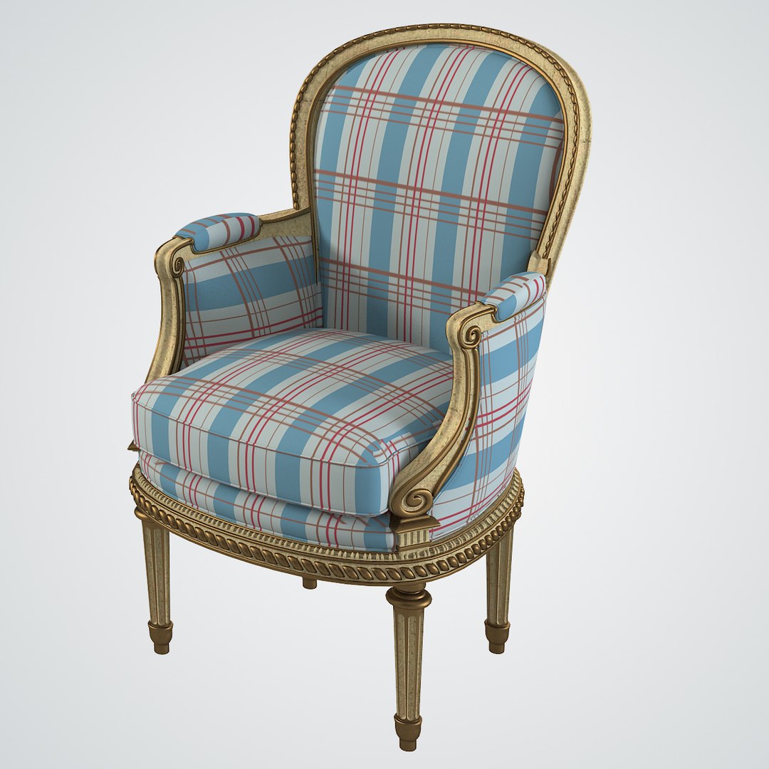 3d Model Of Classic Arm Chair