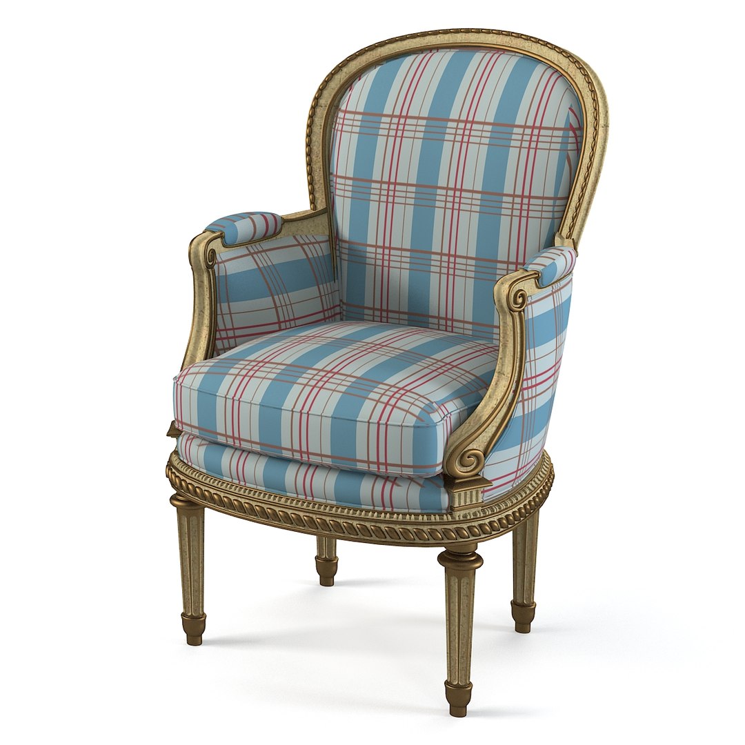 3d Model Of Classic Arm Chair