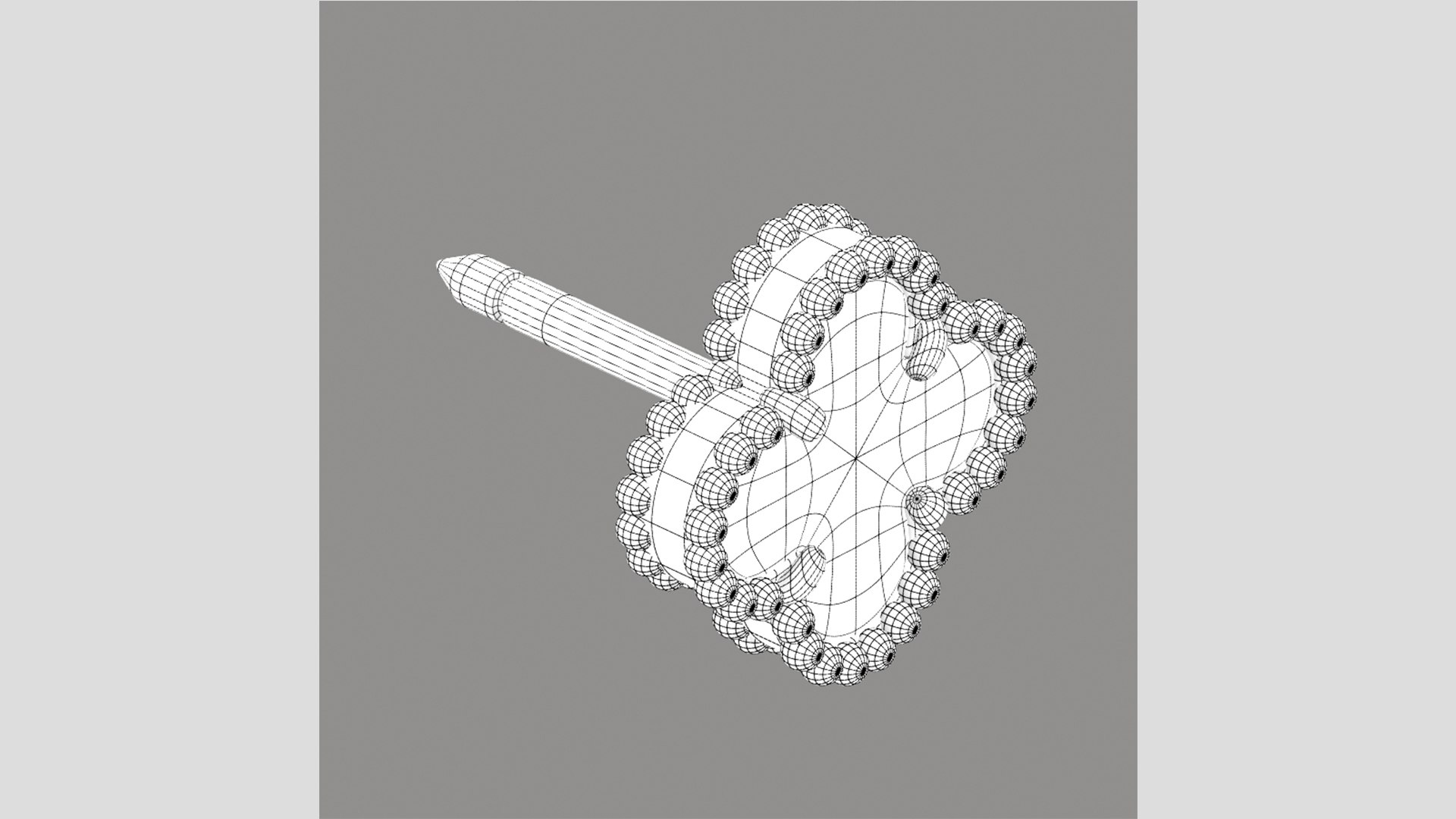 Pearl Gold Stud Earrings Model - TurboSquid 1789616