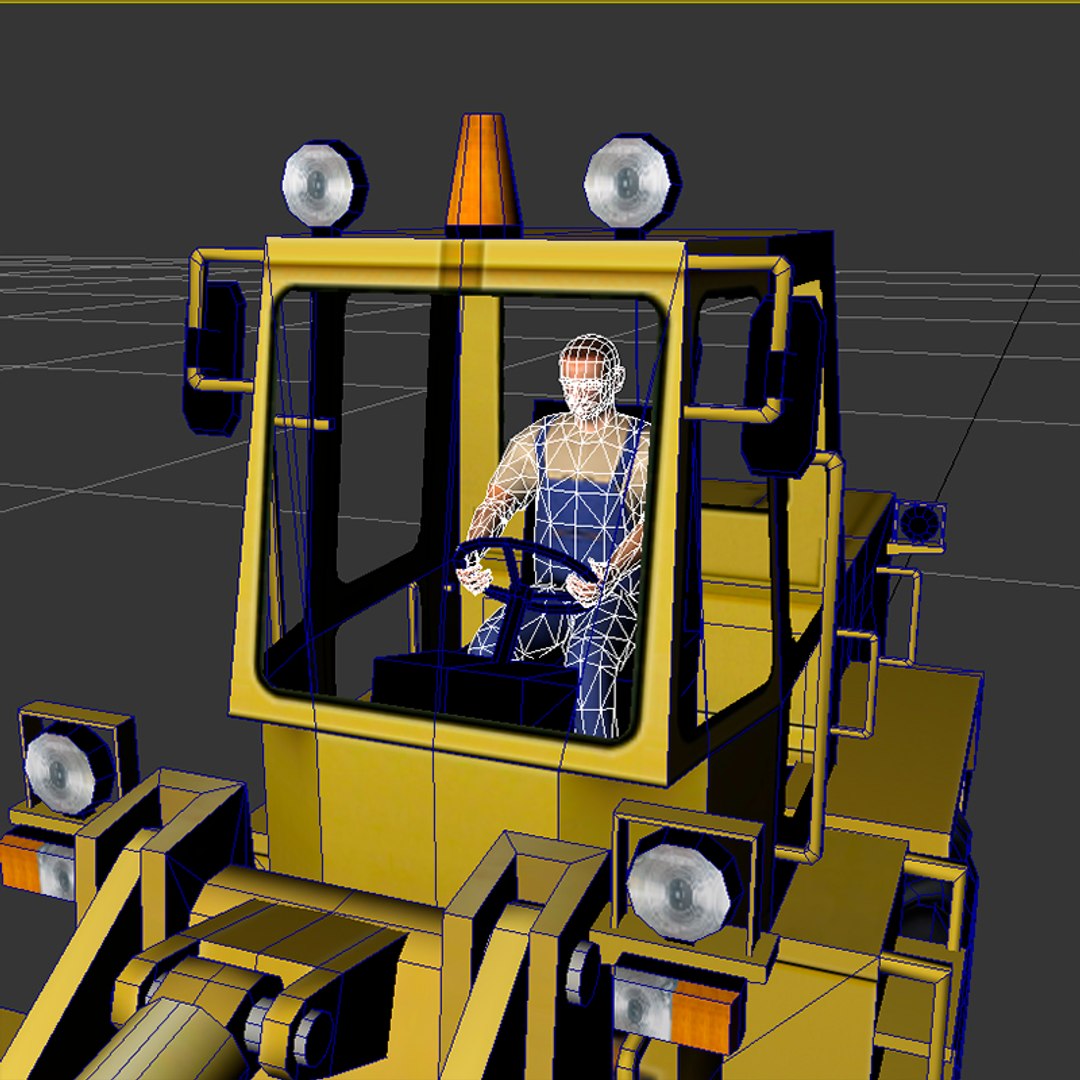 bulldozer 3d obj