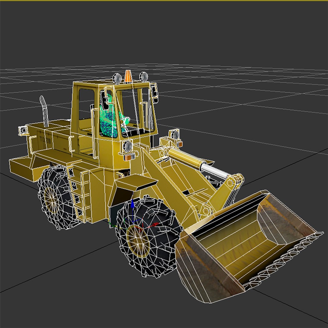 bulldozer 3d obj