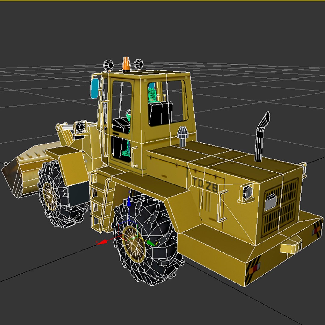bulldozer 3d obj