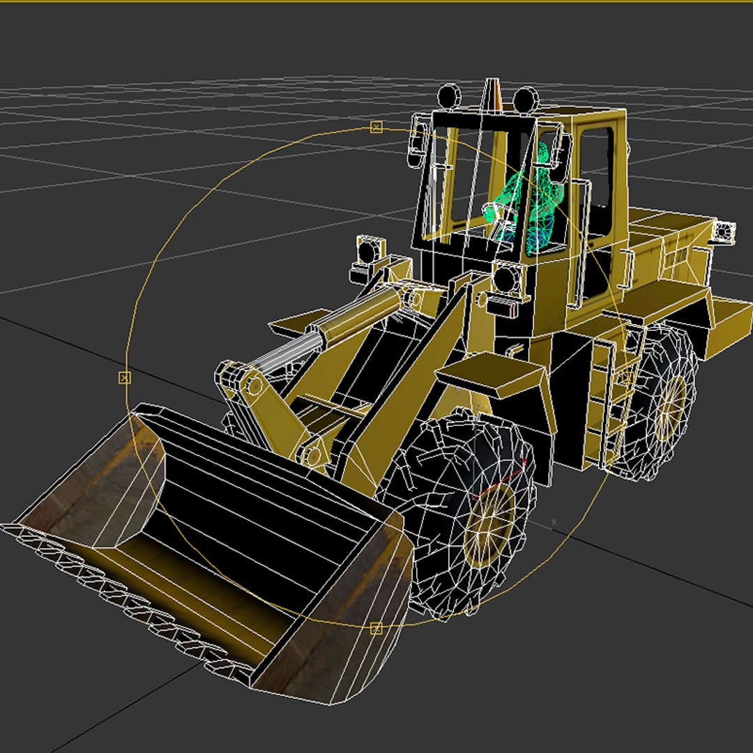 bulldozer 3d obj