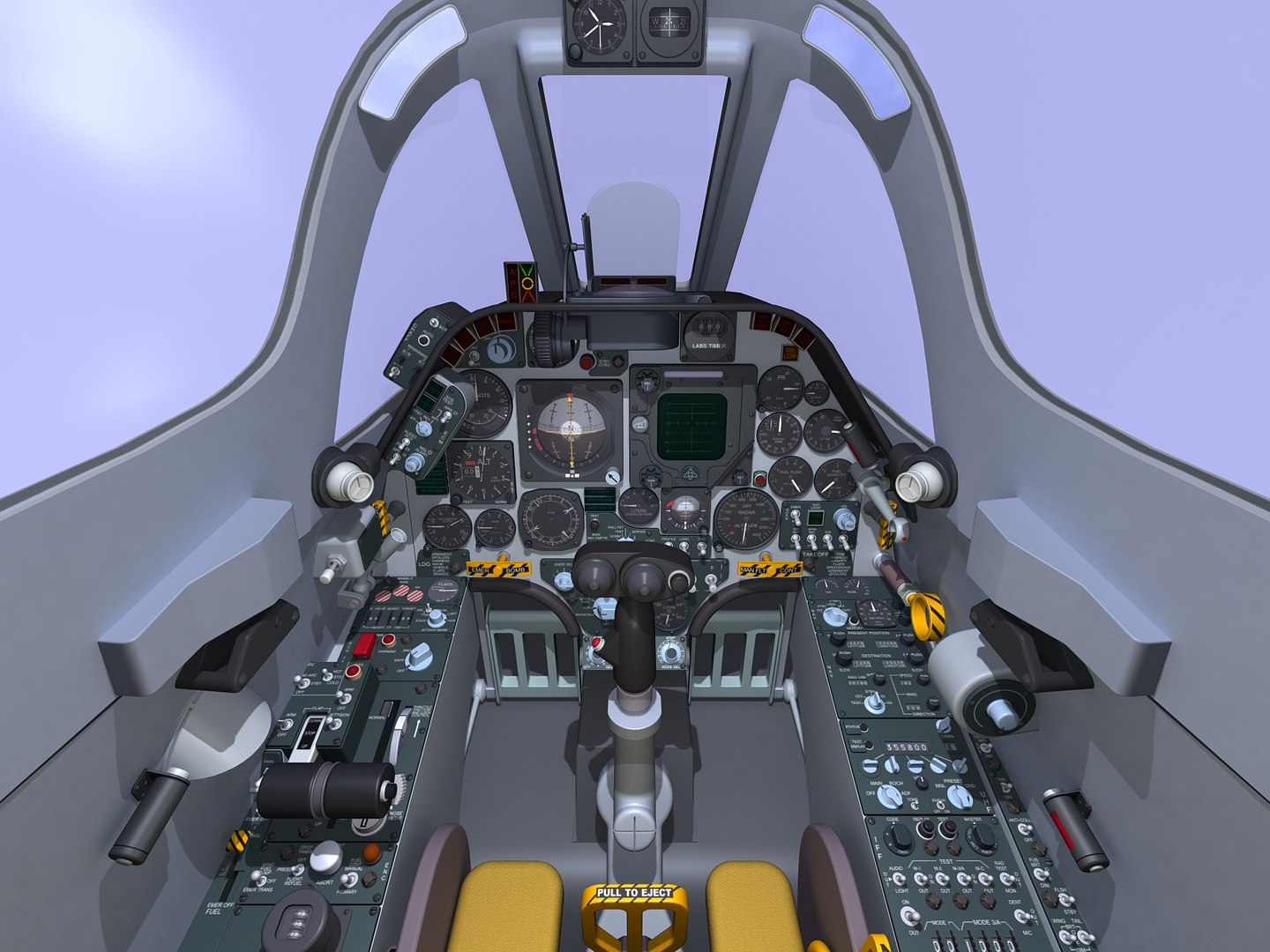 3d A-4m Skyhawk Cockpit Model