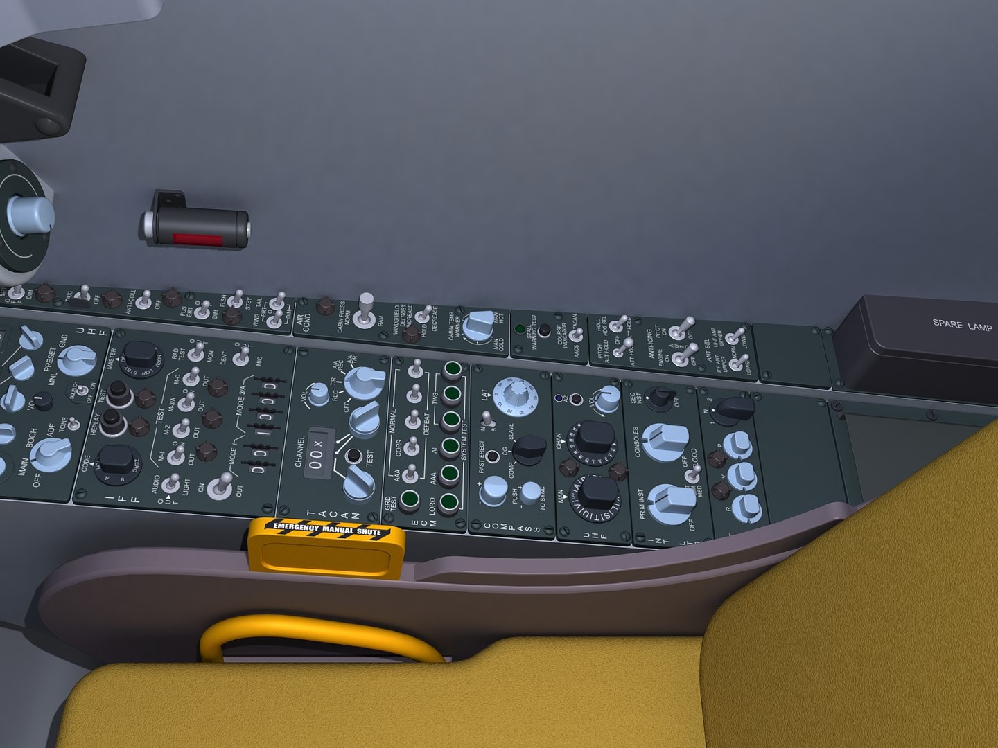 3d A-4m Skyhawk Cockpit Model