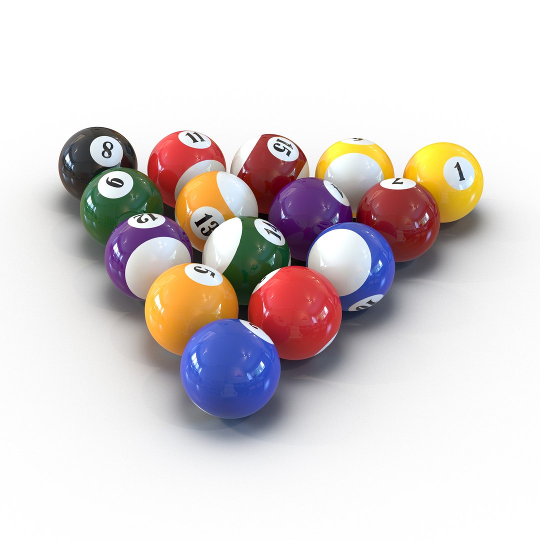 3d model billiard balls