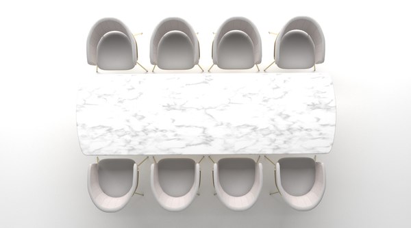 3D model dinner table modern - TurboSquid 1688085